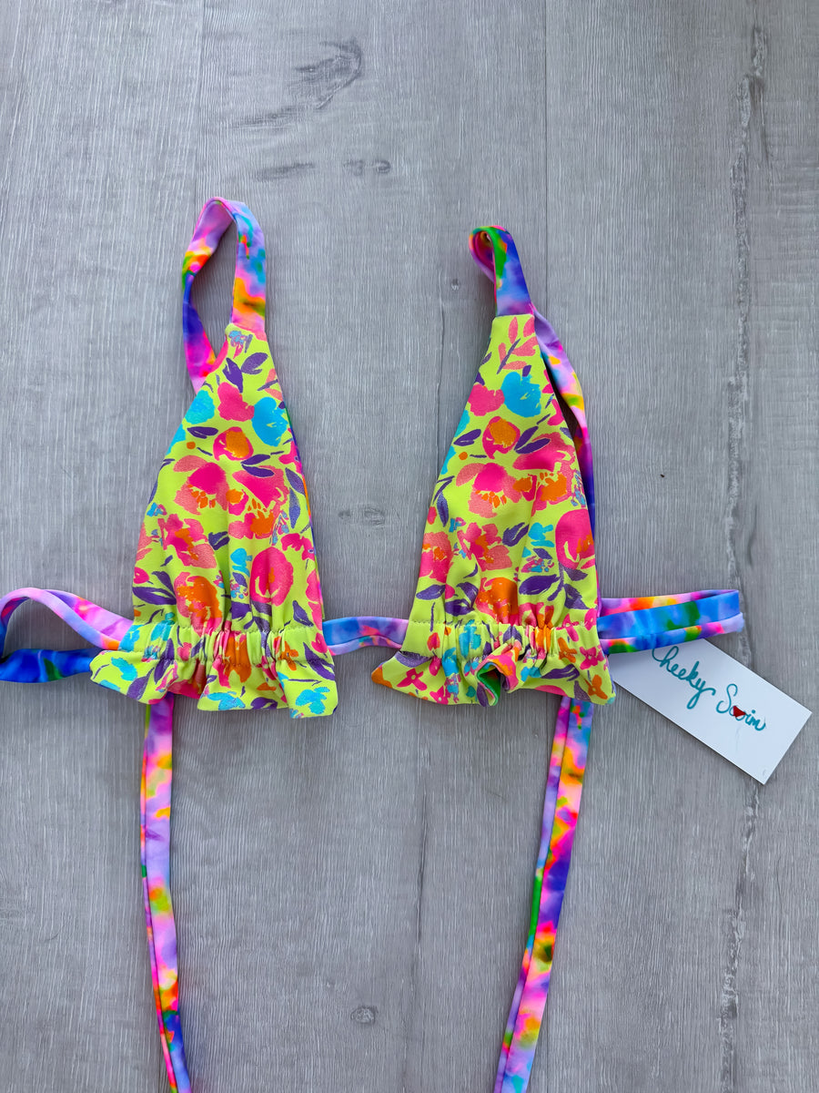 Sunset Ruffle Hibiscus Top – Cheeky Swim